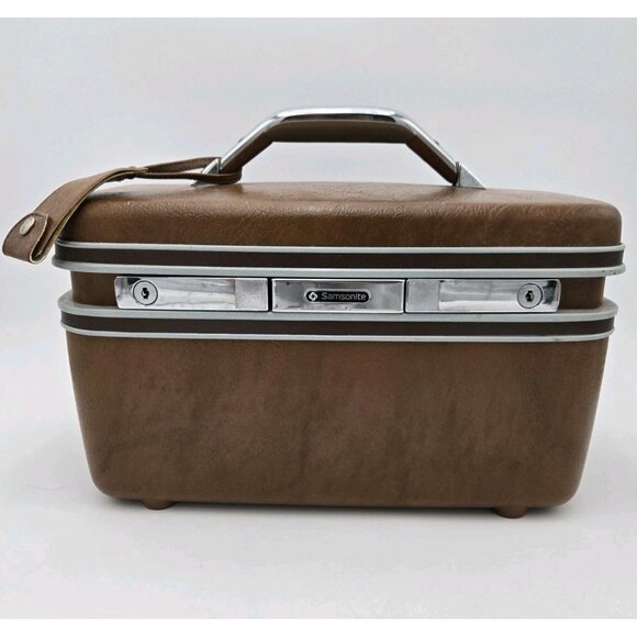 Samsonite | Bags | Vintage Samsonite Profile Brown Carry On Vanity ...
